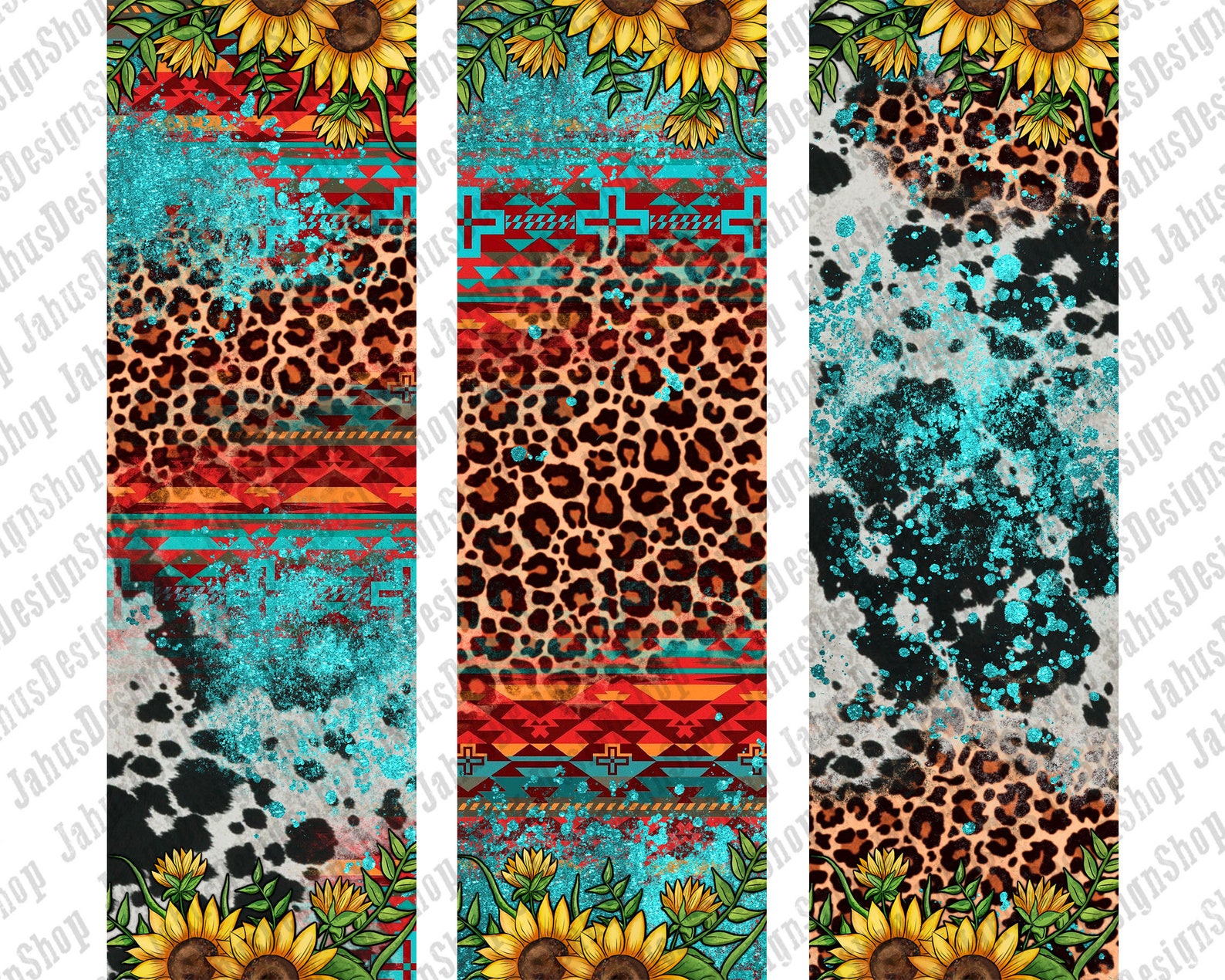 Aztec Sunflower Pen Wrap Png Sublimation Design, Western Pen Wrap Png ...