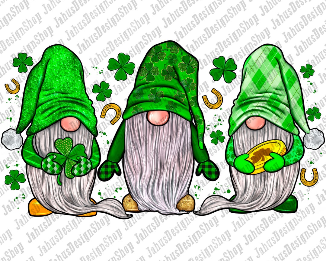 St. Patrick's Day Gnomies Png Sublimation Design Download, St. Patrick ...