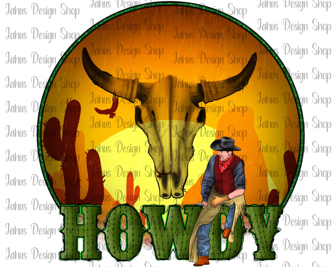 Howdy Rodeo Png,wild West Design,howdy Cactus,skull Boho Png,howdy Png ...