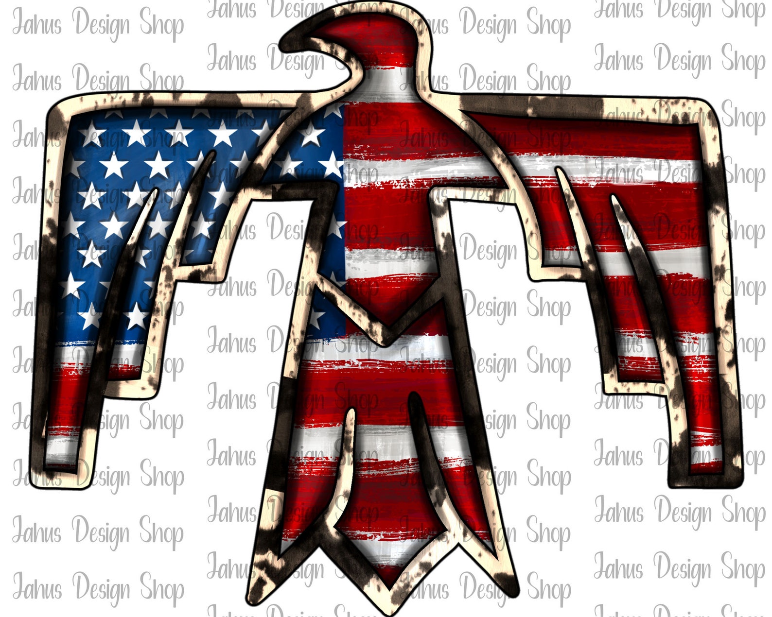 Thunderbird Usa Flag WithCowhide PngThunderbir With Cowhide | Etsy