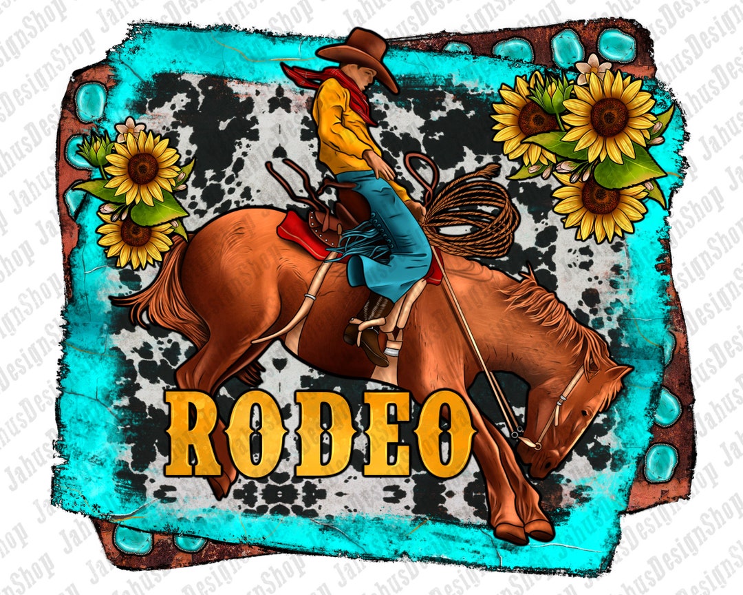 Rodeo Cowboy Distressed Background Png Design Rodeo Cowboy - Etsy