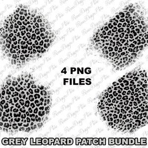 Leopard Print Patches Grey Png - Etsy