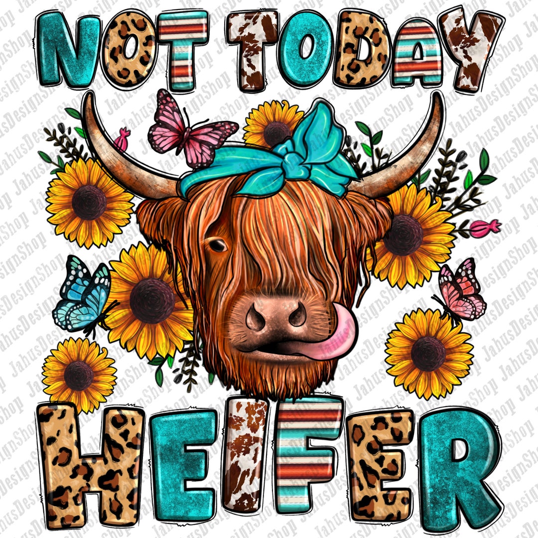 Western Heifer Png Sublimation Design Download, Hand Drawn Cow Png ...