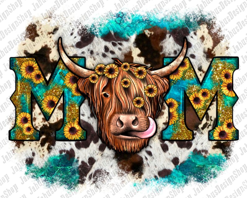 Western Cow Mom Png Sublimation Design Cow Mama Png Western - Etsy