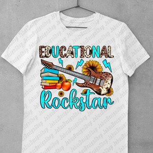 Educational Rockstar Png Sublimation Design,guitar Png, Best Teacher ...