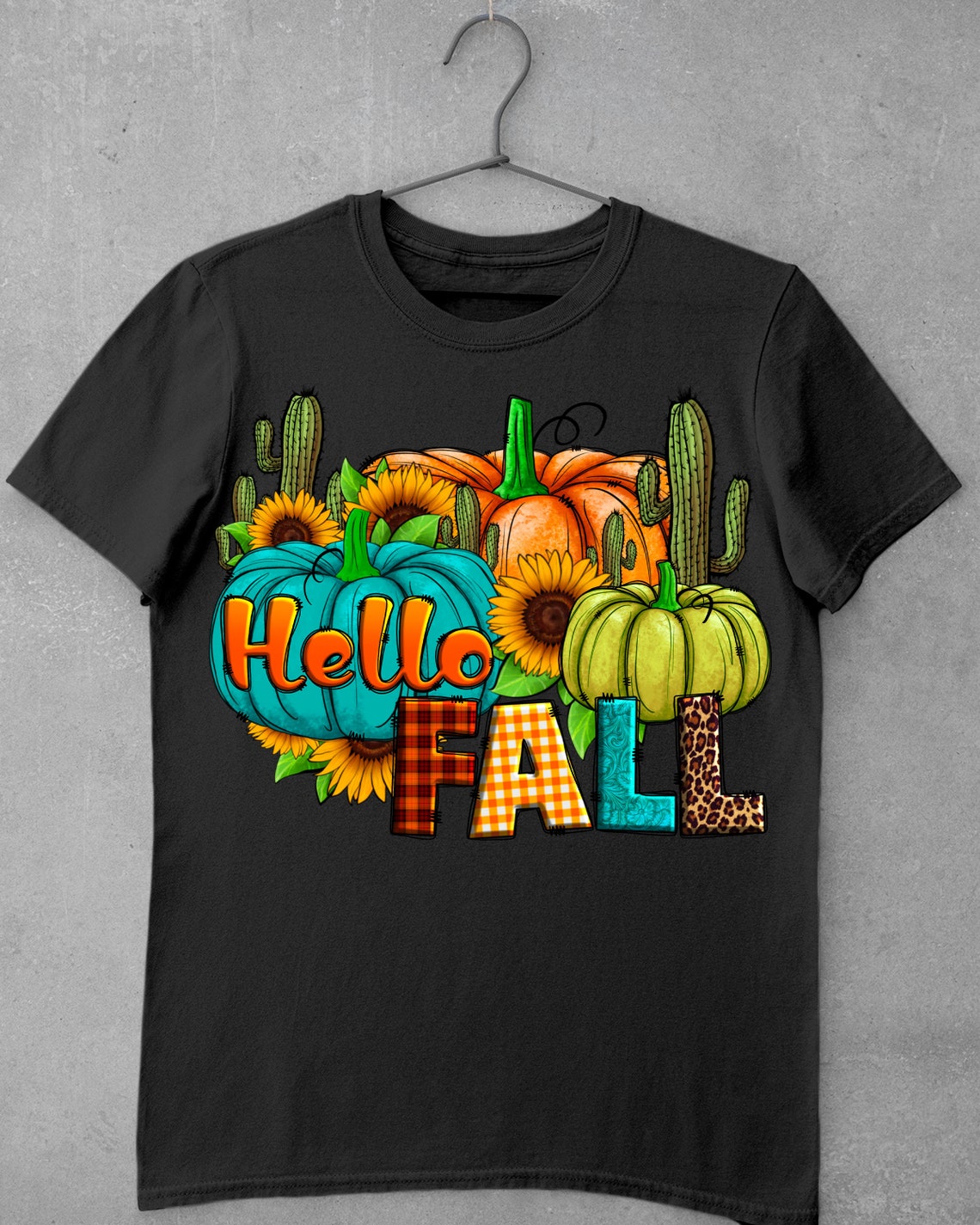 Hello Fall Png Sublimation Design Fall Pumpkin Pngwestern - Etsy