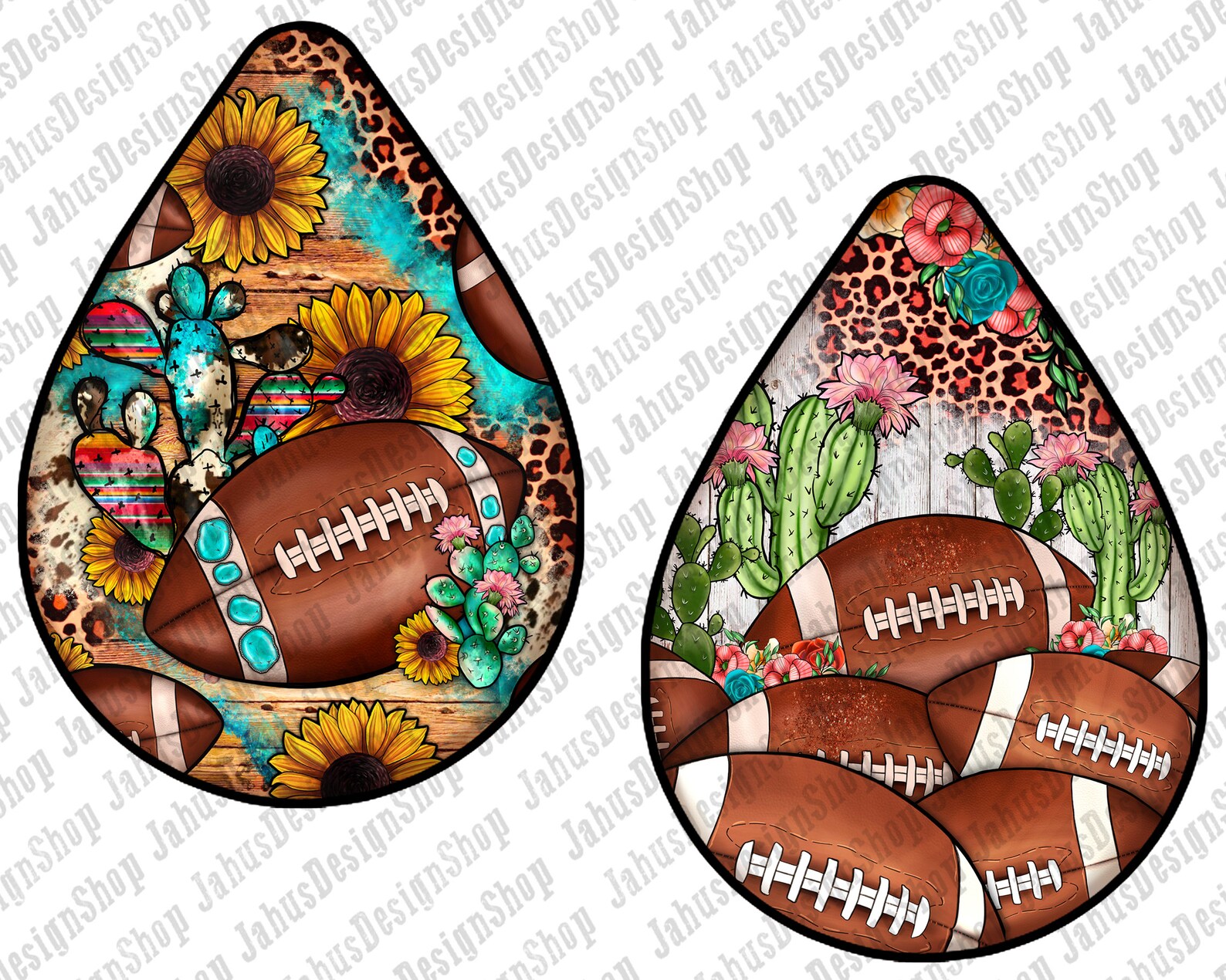 American Football Teardrop Earrings Png Sublimation Design Bundle ...