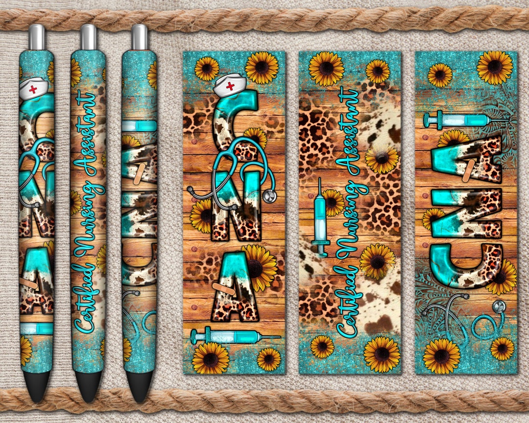 Cna Certified Nursing Assistant Pen Wrap Png Sublimation Design, Nurse ...