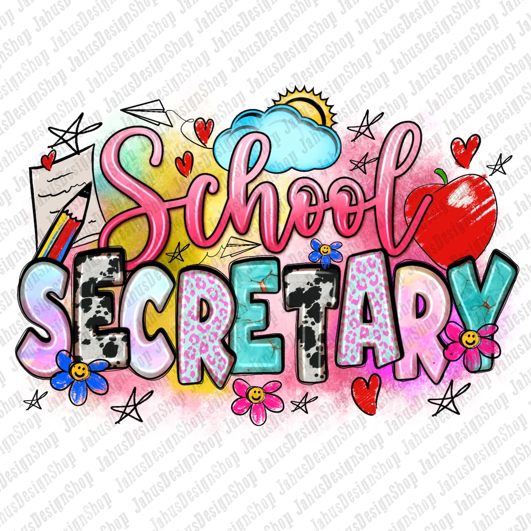 School Secretary Png, Back to School Png Sublimation Design Download ...