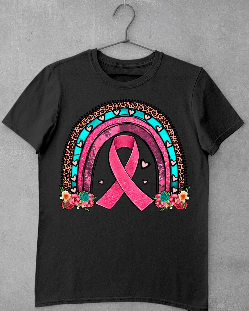 Breast Cancer Awareness Rainbow Png Sublimation Design Cancer | Etsy