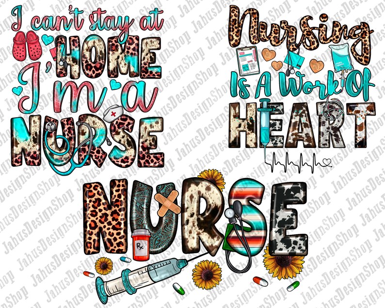 29 Digital Images Western Nurse Png Bundle Sublimation Design - Etsy