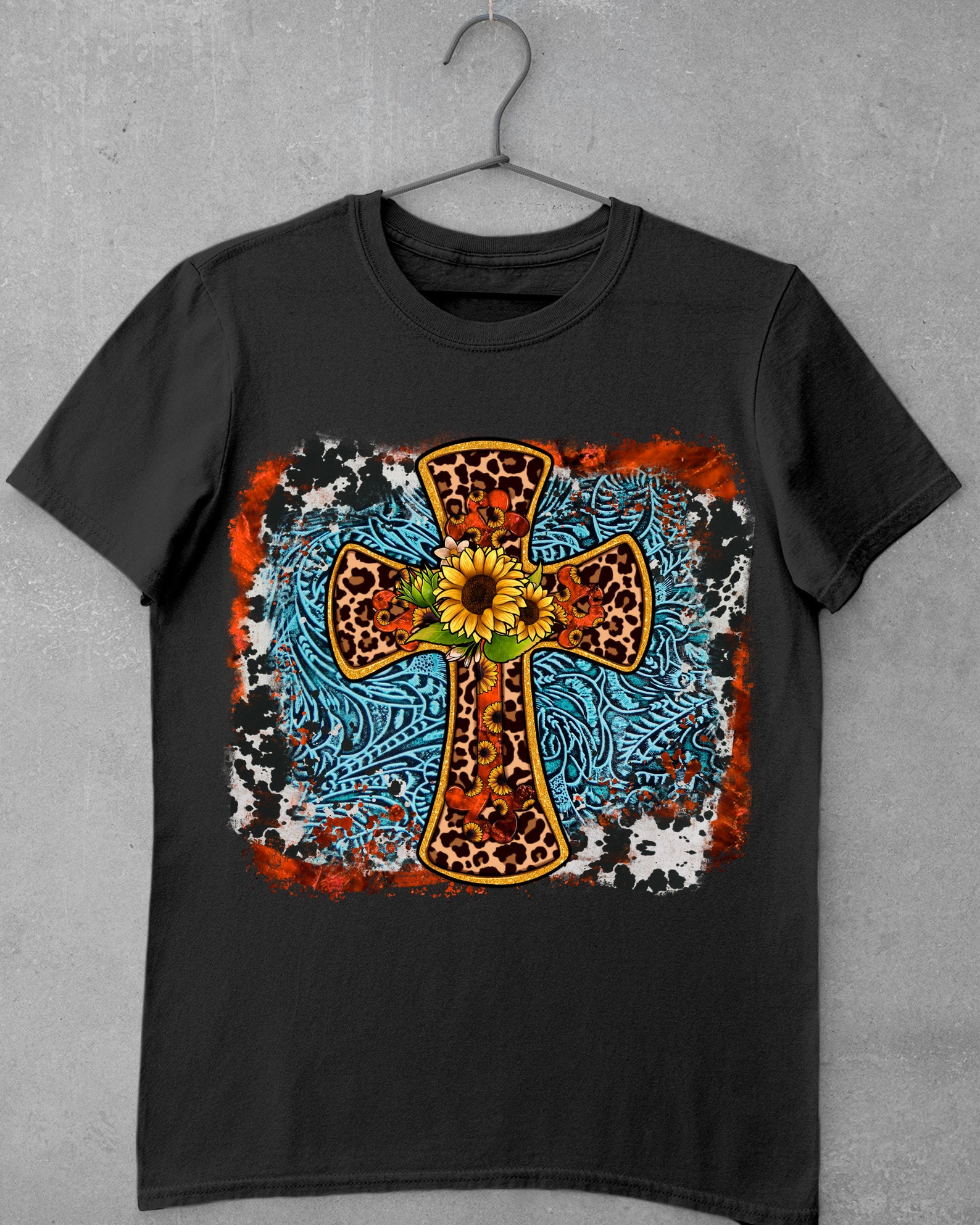 Western Cross Distressed Background Png Design Western Cross - Etsy