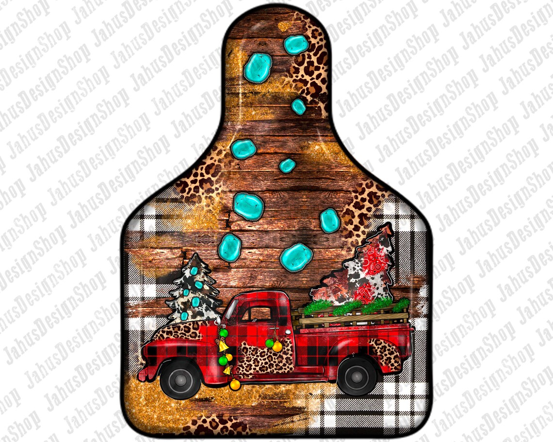 Western Christmas Cow Tag Png Bundle Design, Christmas Cow Tag Png ...