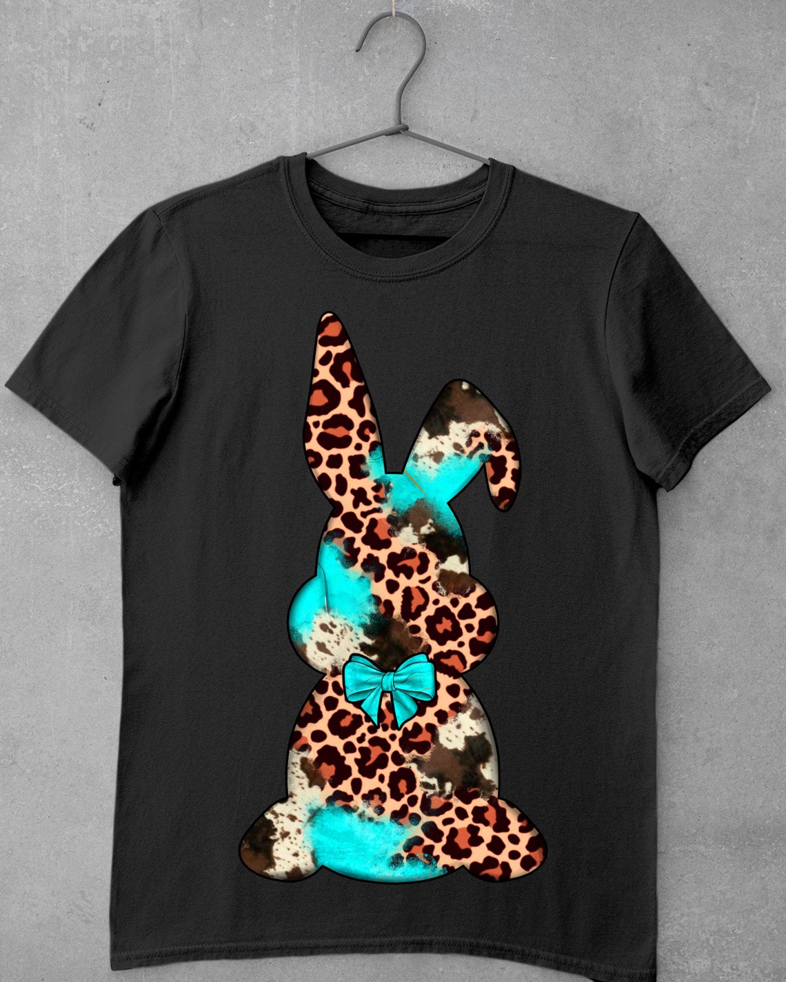 Leopard Turquoise Bunny Png Sublimation Design Easter - Etsy