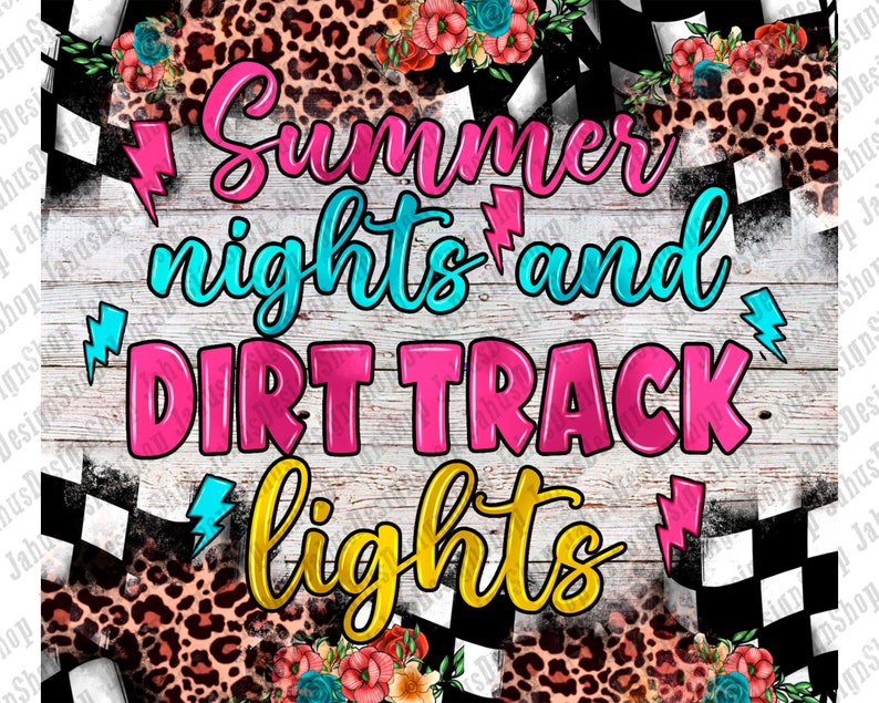 Summer Nights and Dirt Track Lights Tumbler Png Sublimation - Etsy
