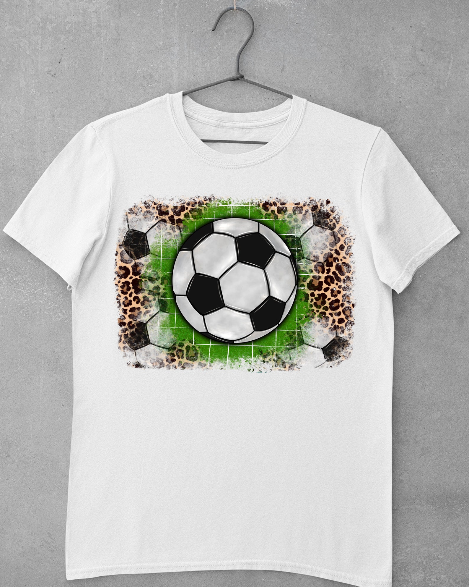Soccer Leopard Distressed Background Png Design Soccer - Etsy