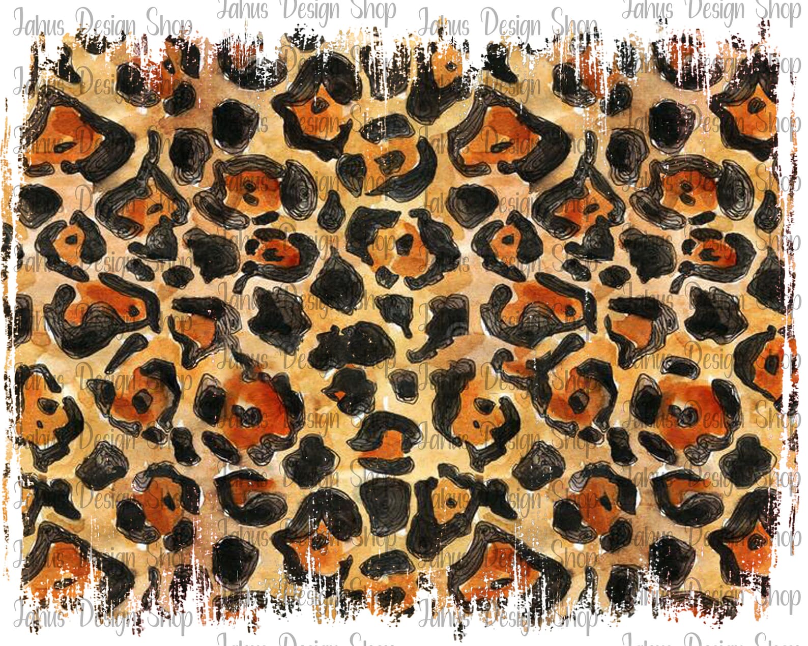 Distressed Leopard Background Png Background Splash Cheetah | Etsy