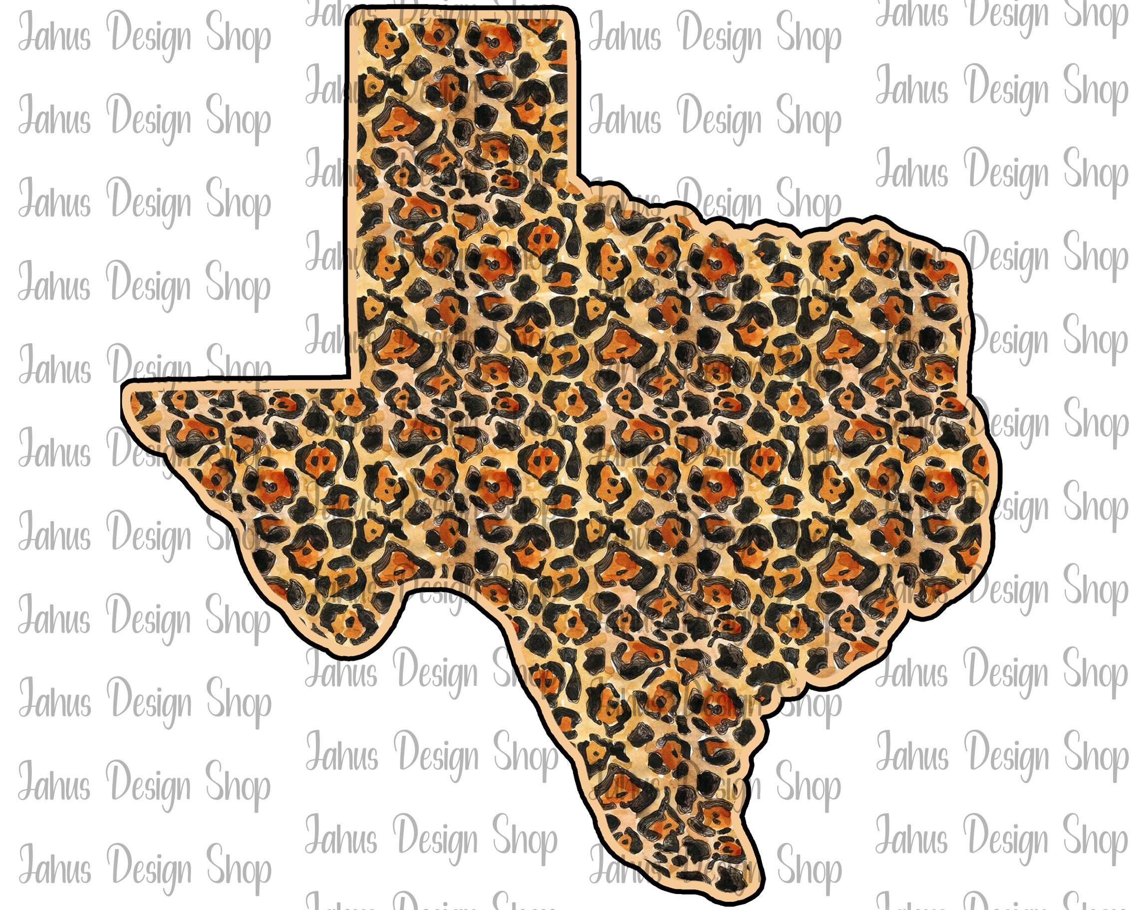 Texas leopard PNGTexas Map'Leopard Texas PngPink Glitter | Etsy