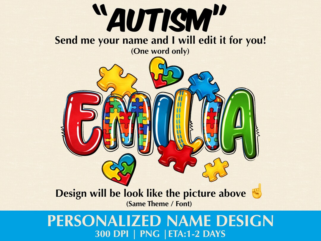 Personalized Autism Png Sublimation Design Download, Autism Awareness ...