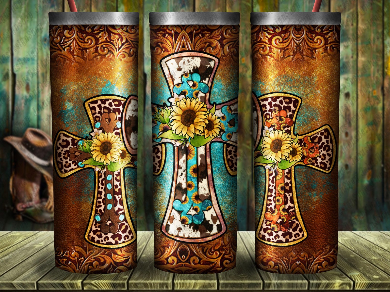 Western Cross 20oz Skinny Tumbler Design Cross Tumbler Png - Etsy
