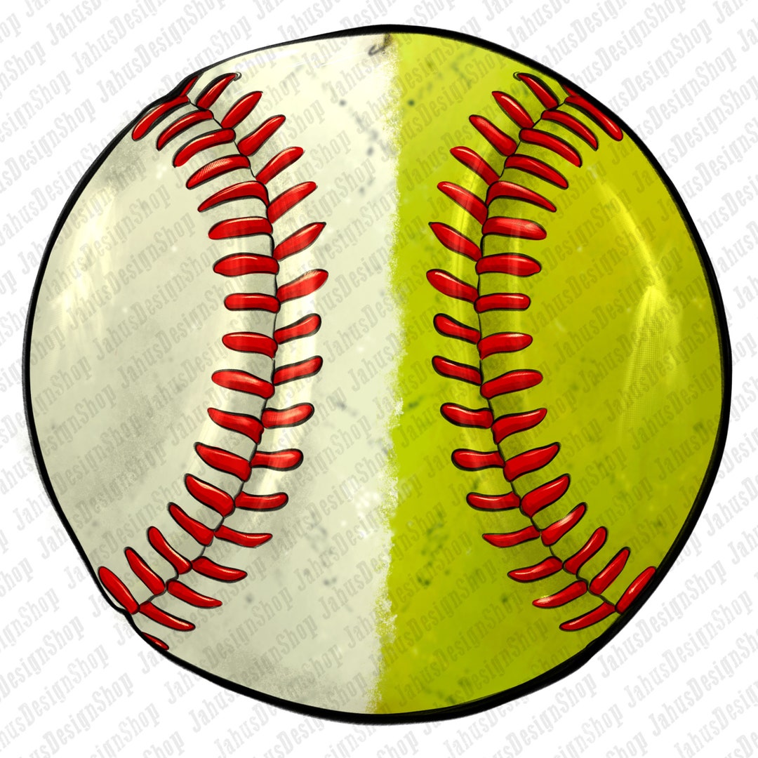 Half Baseball Softball Png Sublimation Design Download, Baseball Png ...