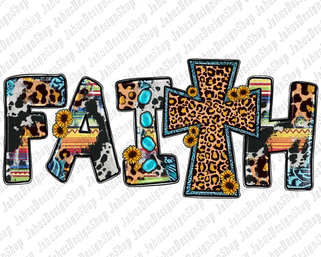 Western Faith Png Sublimation Design, Western Faith Png, Cross Png ...