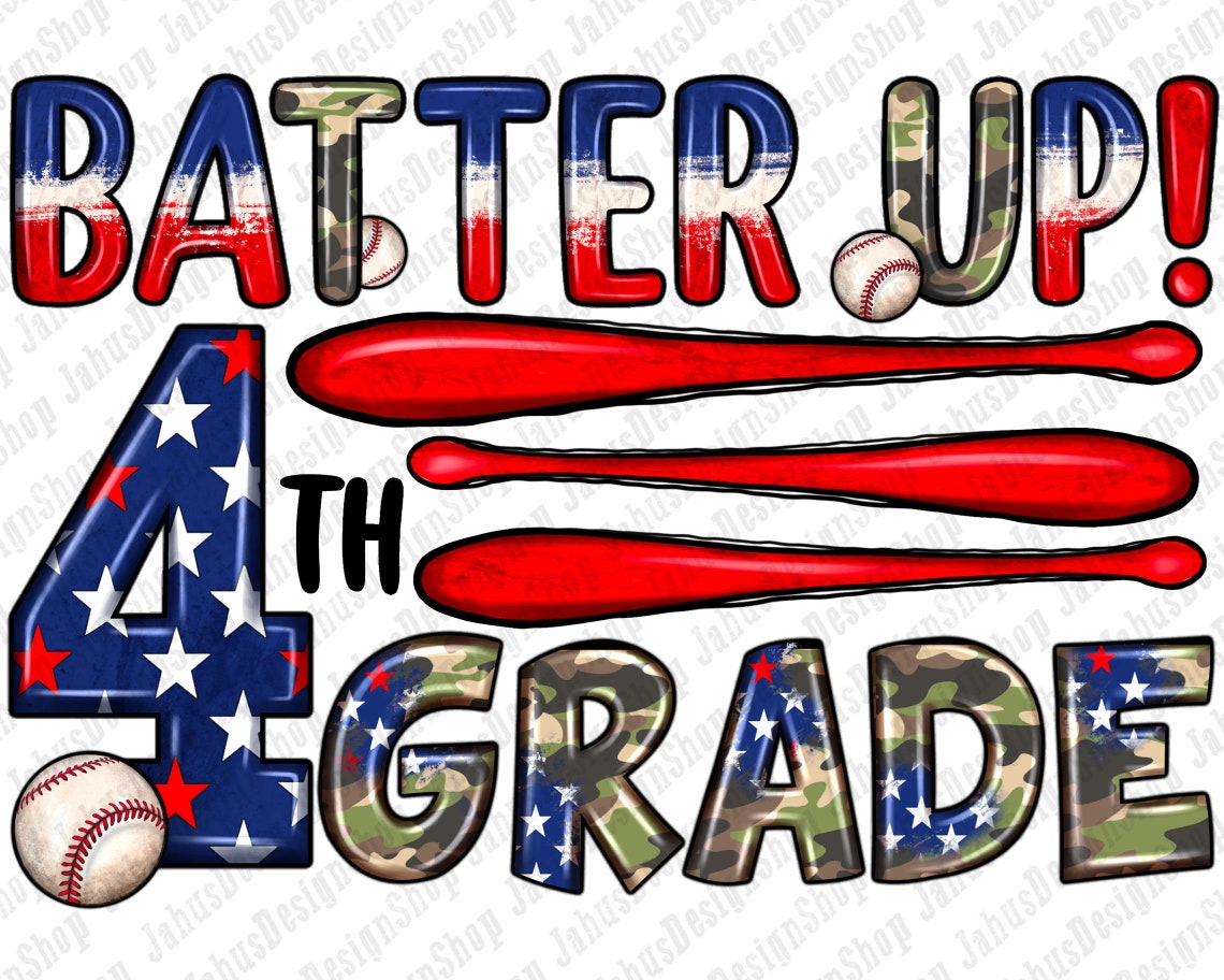 Batter up Grade Png Design Bundle, Back to School Png, Hello School Png ...