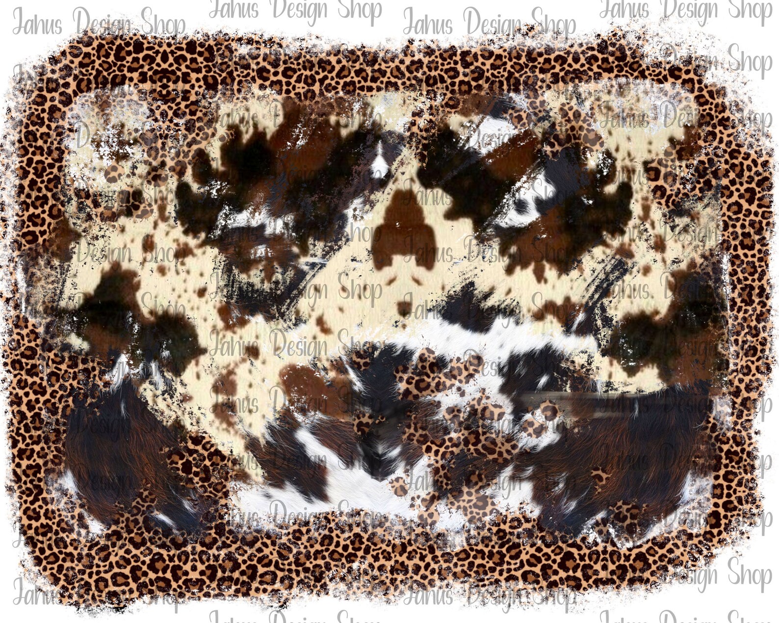 Western Cowhide Leopard Background PNG Western Pngwestern - Etsy UK