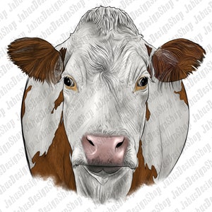 Leopard Simmental Cattle Sublimation Design Png,simmental Cow Png,hand ...