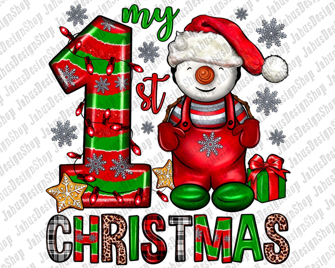 My First Christmas Png Sublimation Design Download, Merry Christmas Png ...