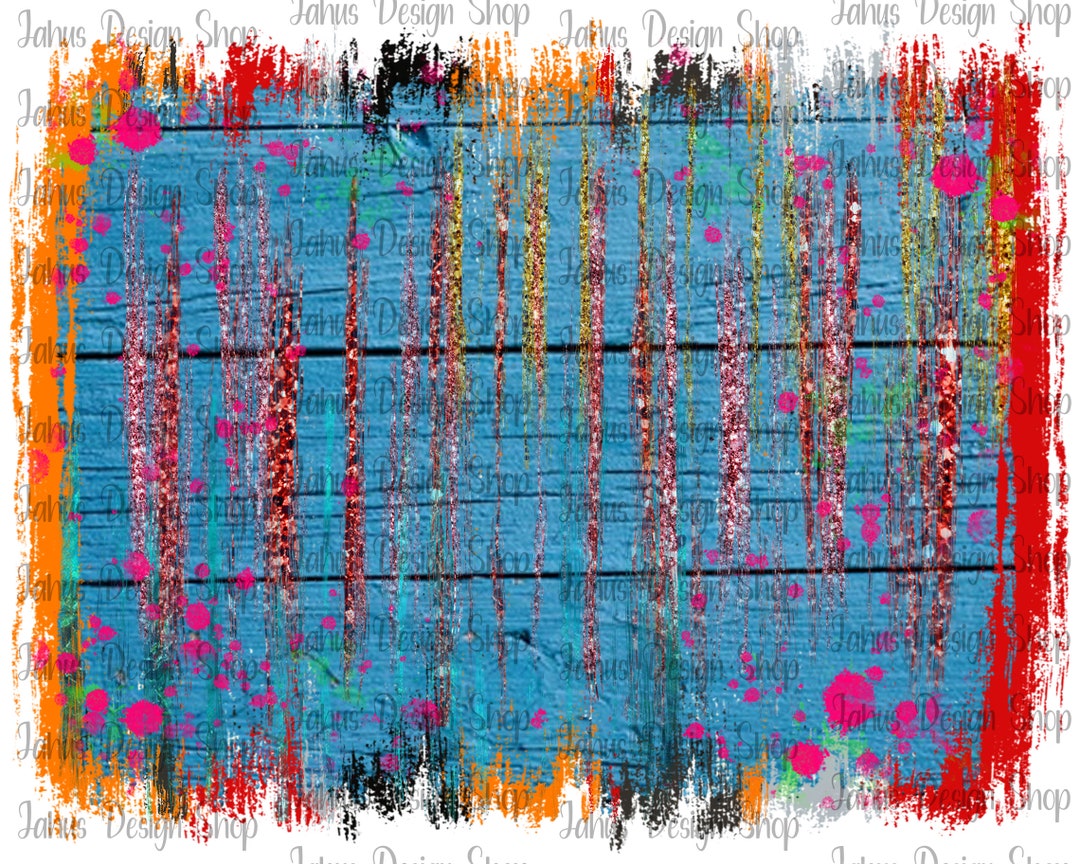 Blue Frame Background Distressed Sublimation Design PNG Clipart Graphic ...