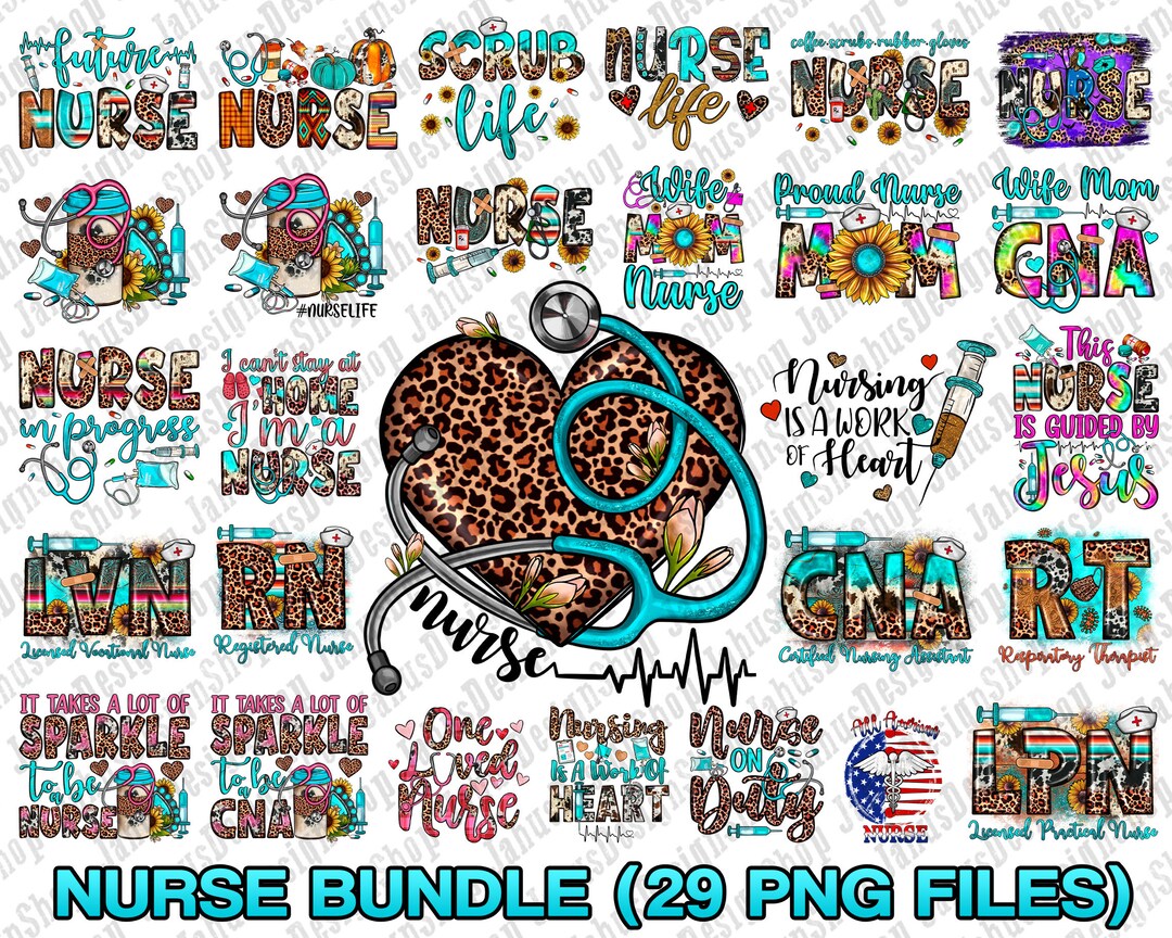 29 Digital Images Western Nurse Png Bundle Sublimation Design, Nurse ...