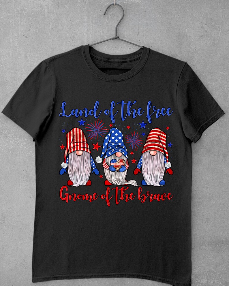 Land of the Free Gnome of the Brave Gnomies Png 4th of July - Etsy