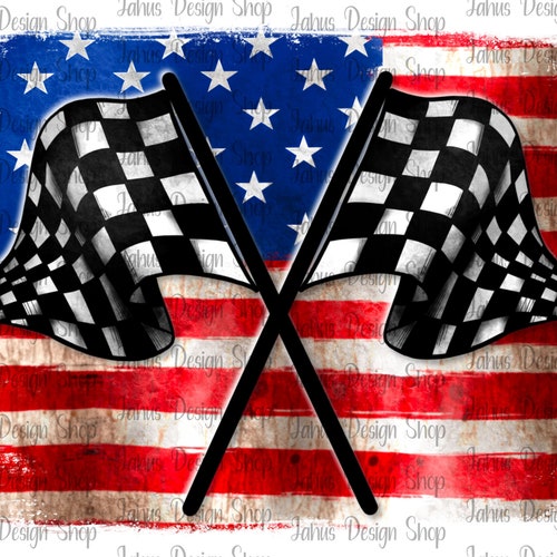 Racing With American Flag Background Png Sublimate Design - Etsy