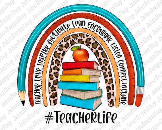 Teacher Life Sublimation Pngteacher Life Pngback To School Etsy