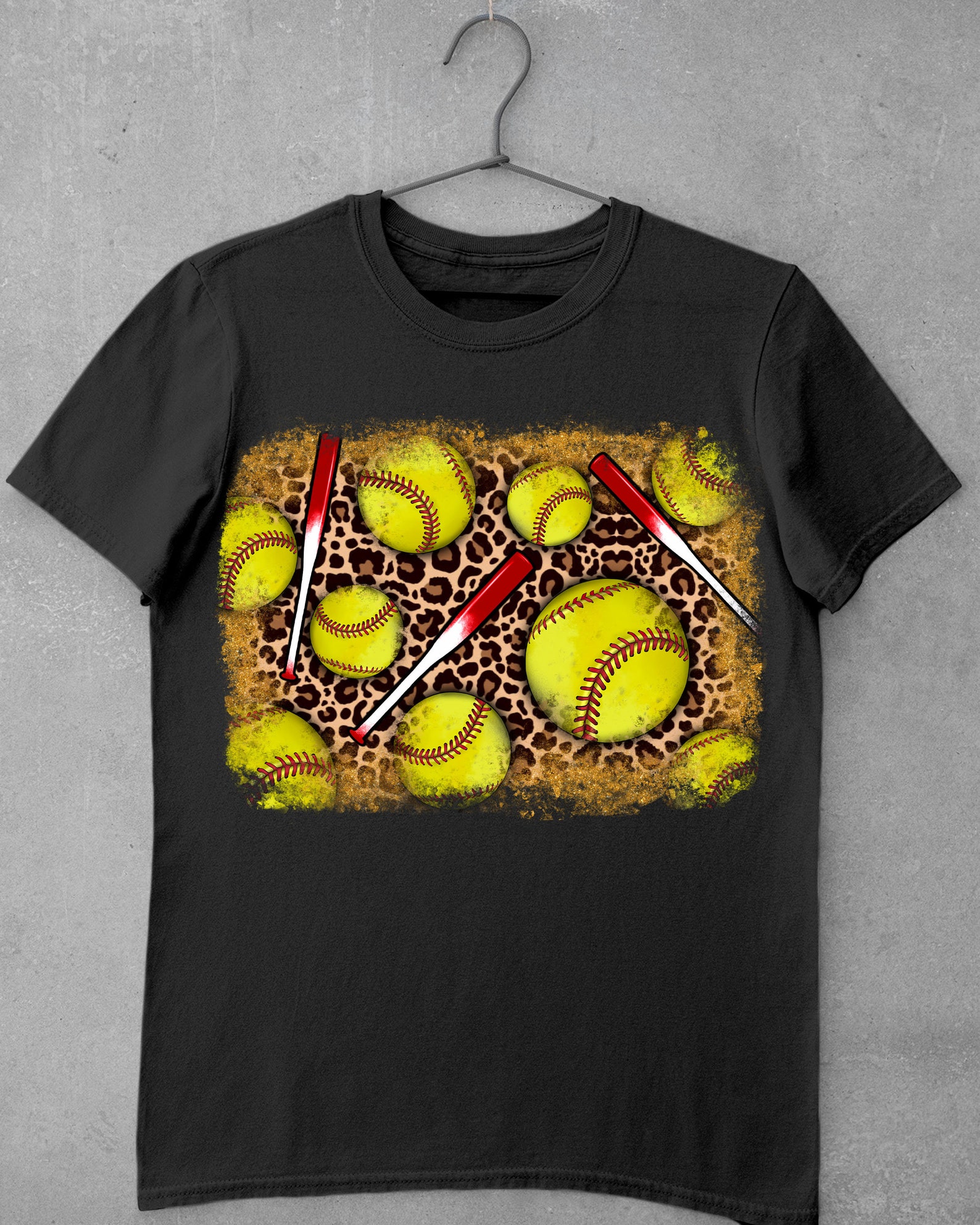 Softball Leopard Distressed Background Png Design, Softball Background ...