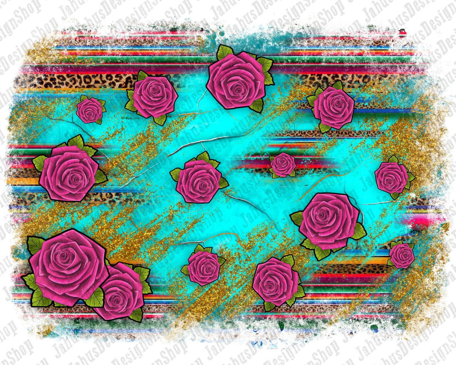 Western Serape Rose Distressed Background Png Design Serape - Etsy