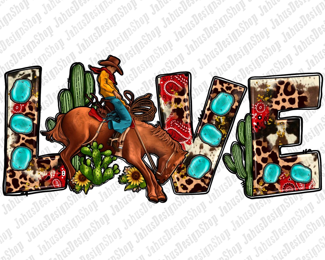 Western Leopard Love Rodeo Cowboy Png Sublimation Design, Love Rodeo ...