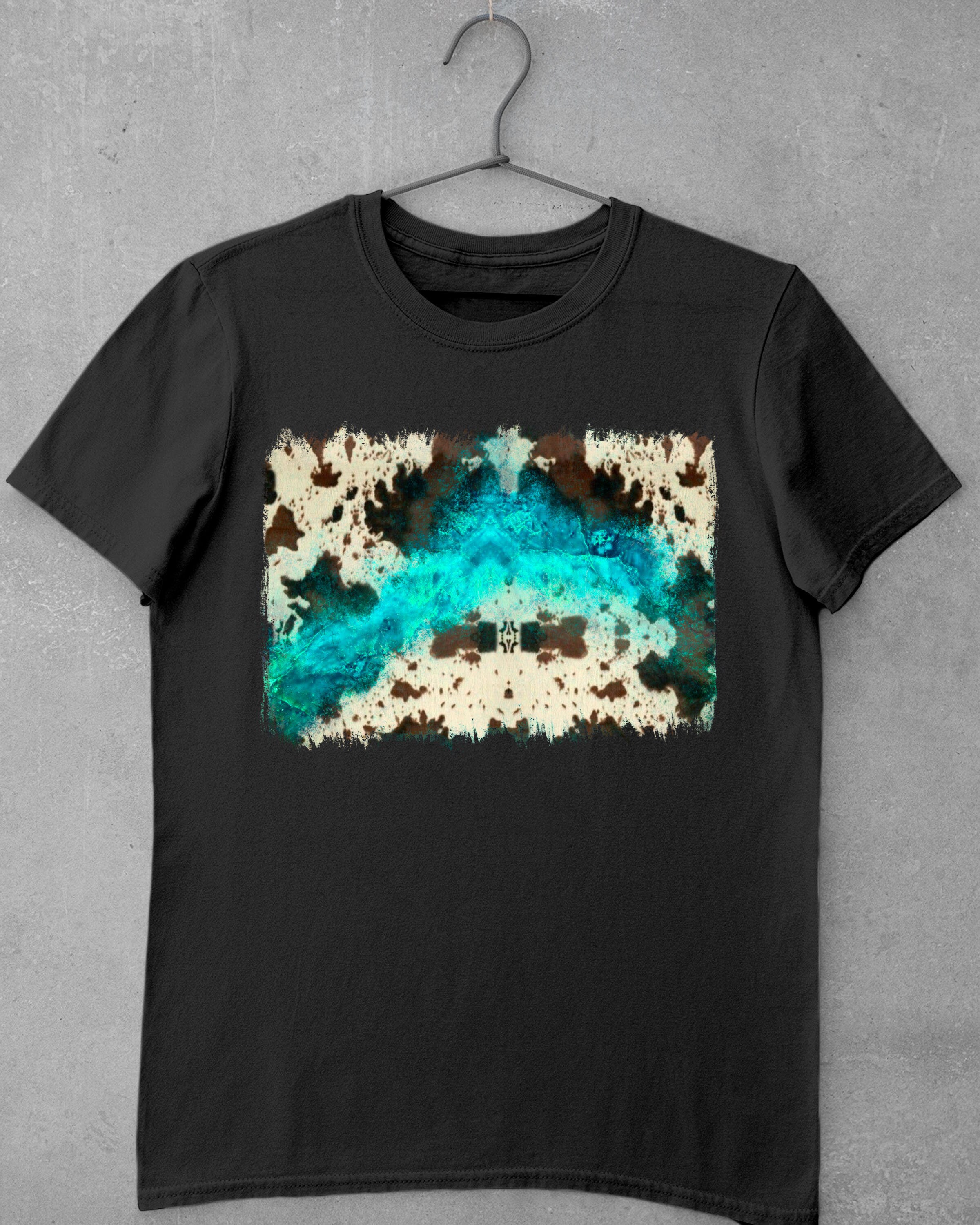 Turquoise Cowhide Background Pngturquoise Backgroundwestern - Etsy