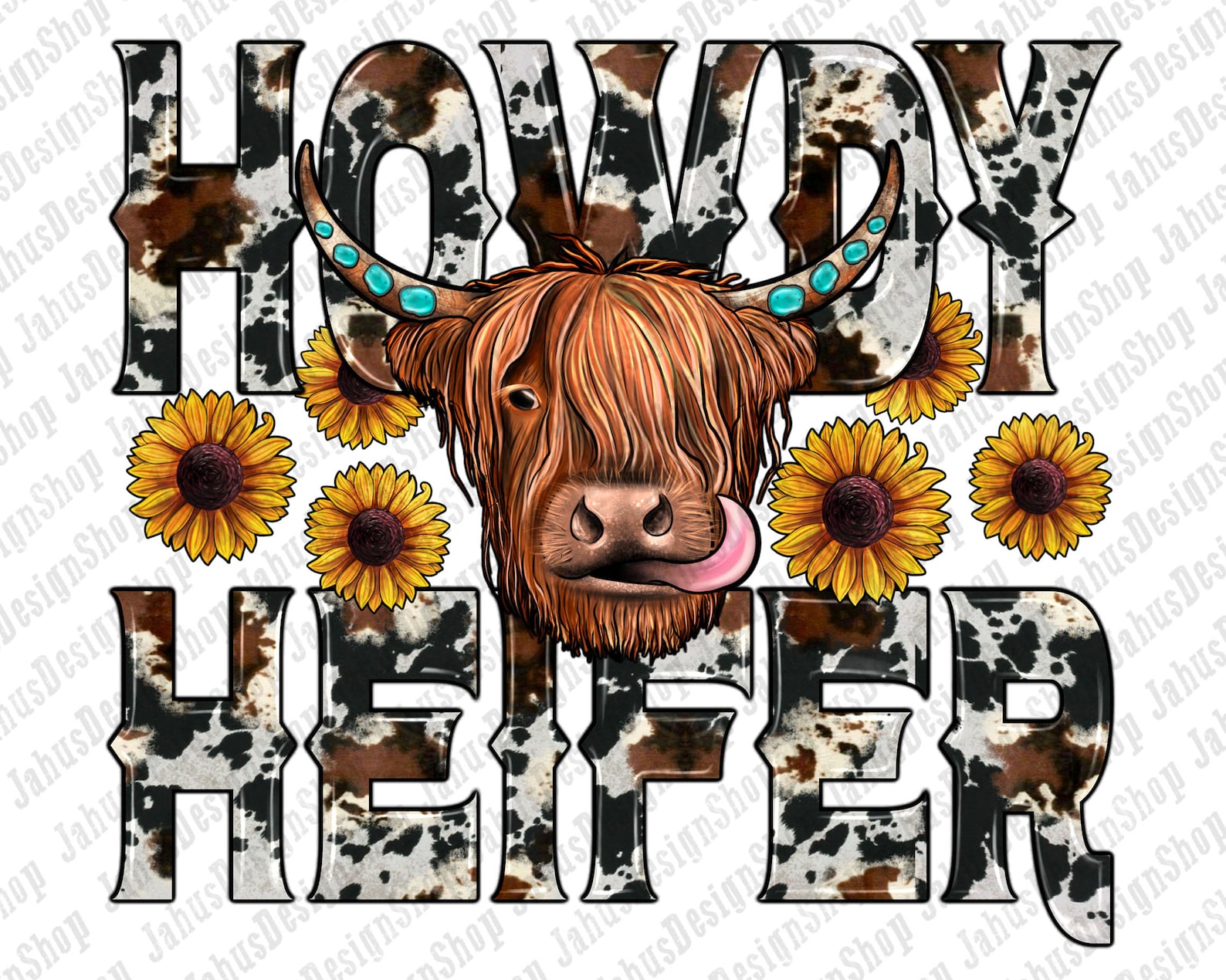 Howdy Heifer Sublimation Png Design,heifer Cow Png, Cowhide Howdy Png ...
