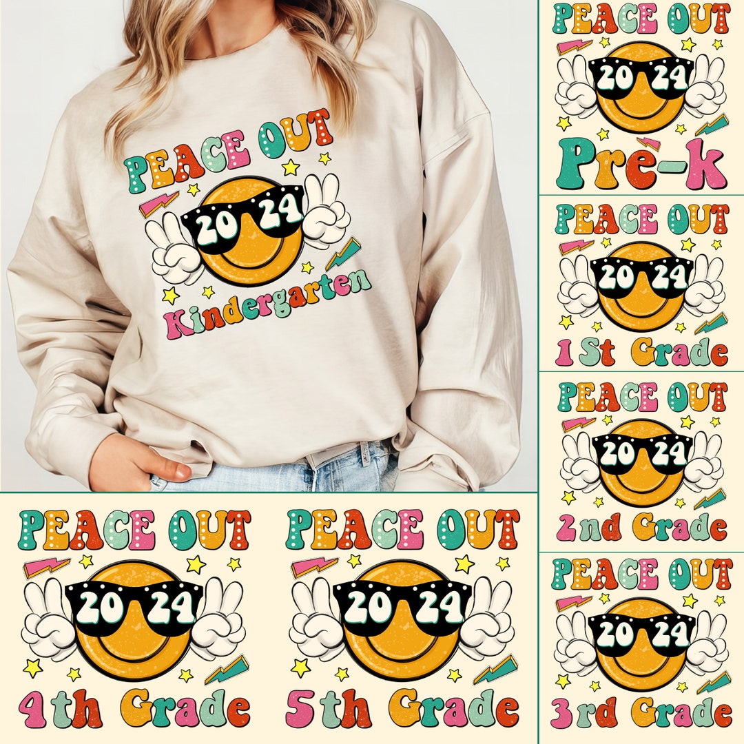 Peace Out School Bundle Png Sublimation Design Download, Back to School ...