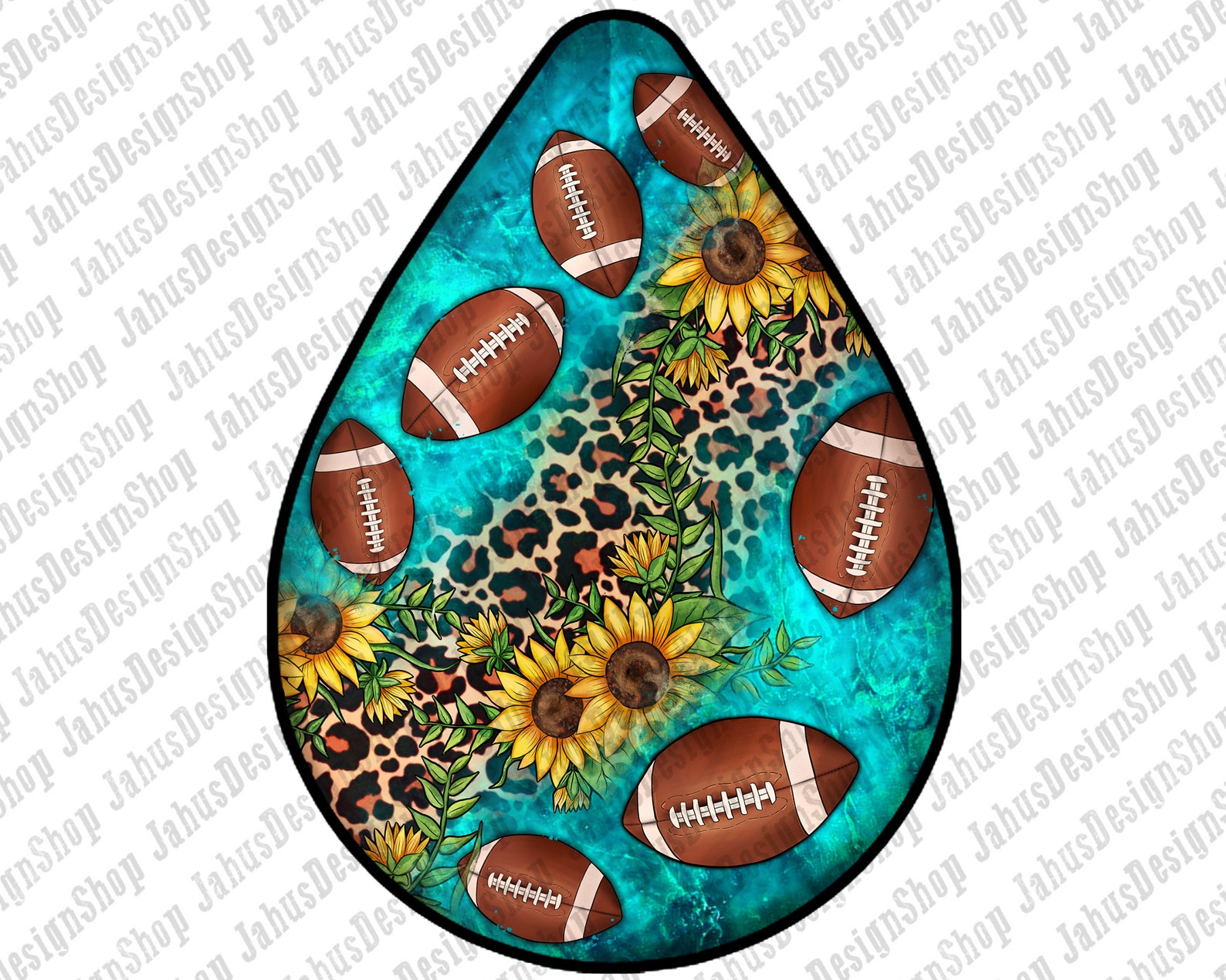 American Football Teardrop Earrings Png Sublimation Design Bundle ...