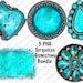 Turquoise Gemstone Png Bundle, Turquoise Png, Gemstone Png, Turquoise ...