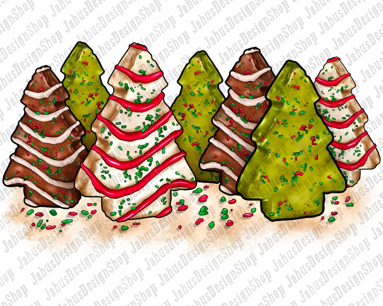 Little Debbie Tree Cakes Png Sublimation Design, Merry Christmas ...