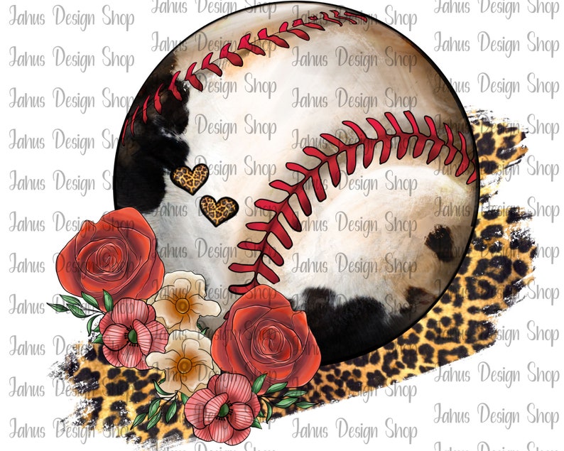 Floral Baseball PNG, Leopard Baseball PNG, Love Baseball, Baseball Png ...