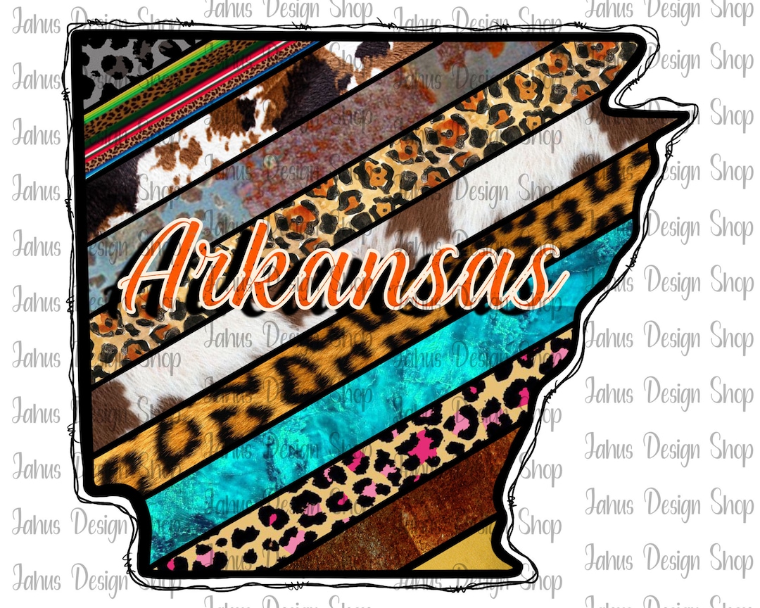 Western Arkansas Map Png, Arkansas State Png, Cowhide, Serape, Leopard ...