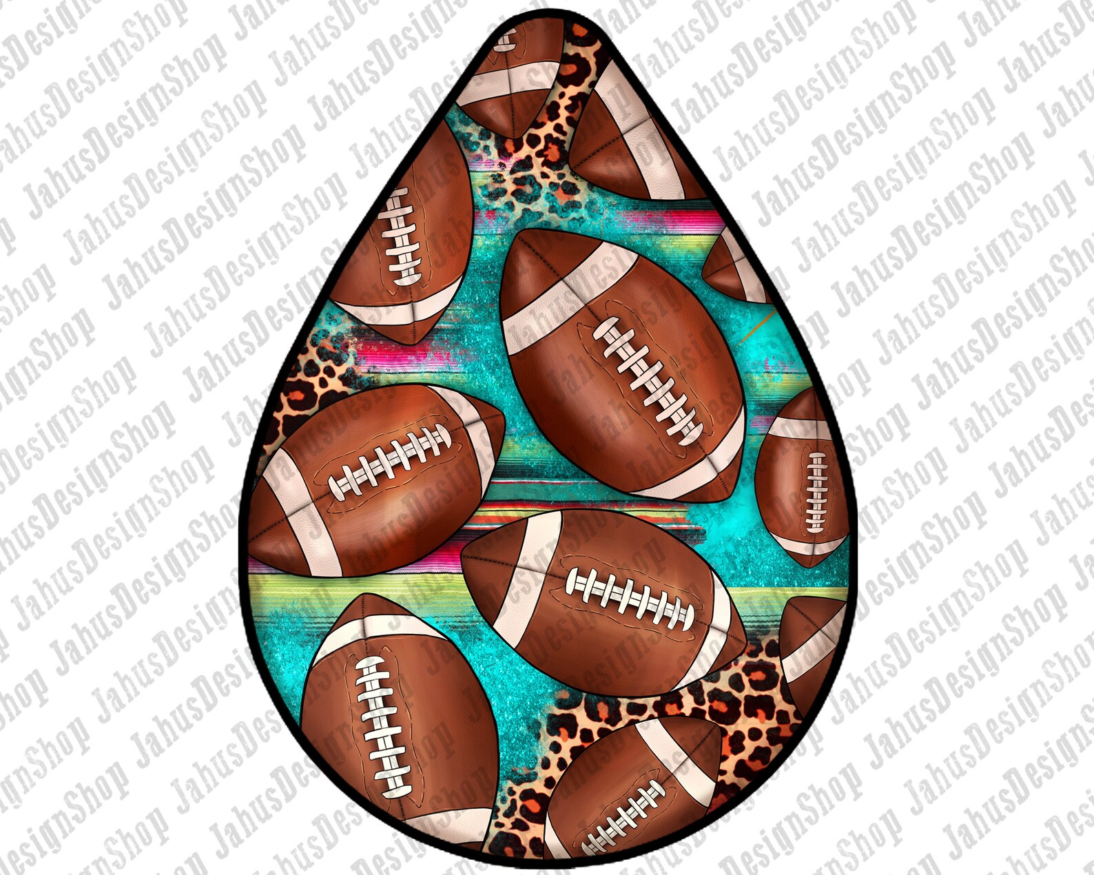 American Football Teardrop Earrings Png Sublimation Design Bundle ...