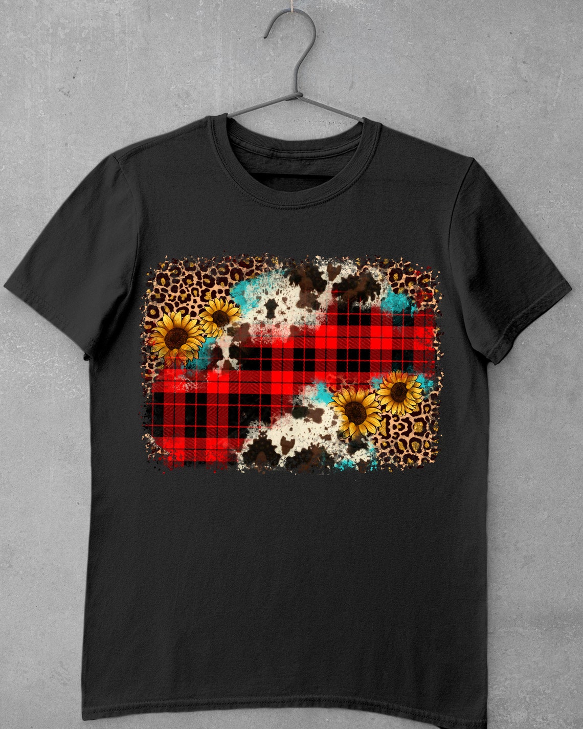 Western Christmas Distressed Background Design Cowhide - Etsy