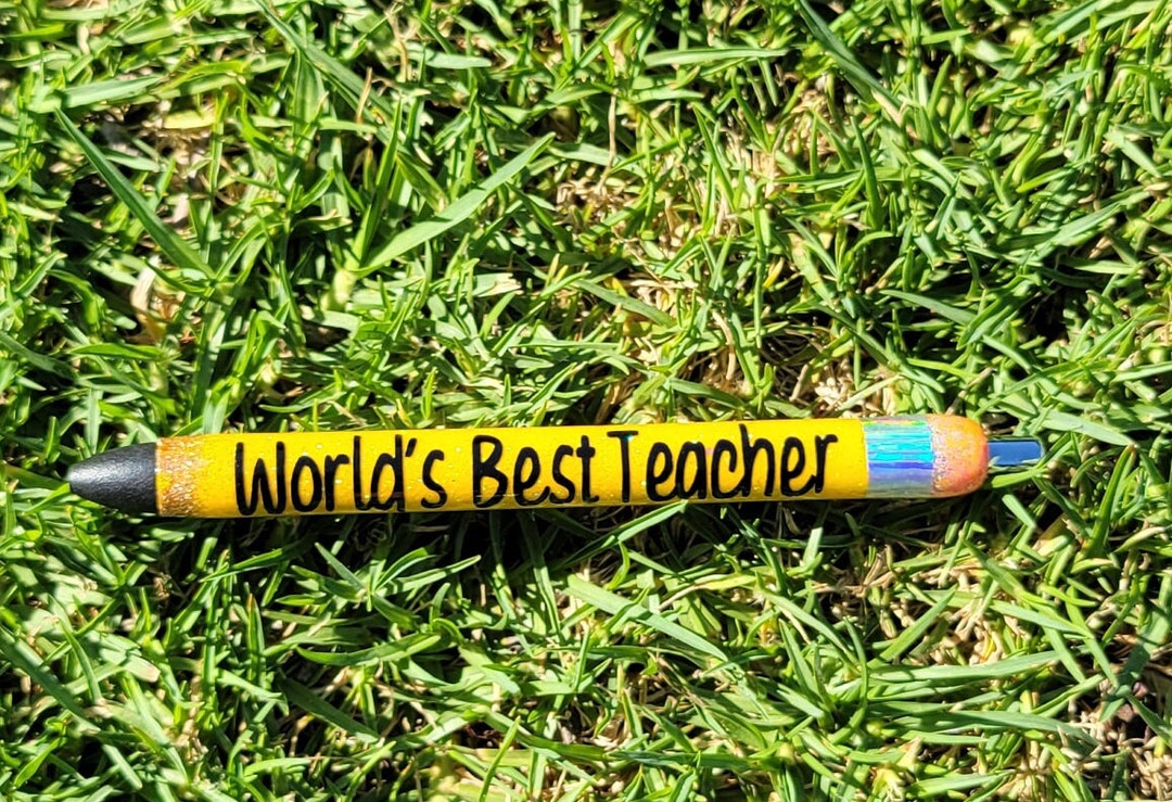 Teacher Appreciation Gift, Pencil Pen, Glitter Pen, Gel Pen Teacher ...