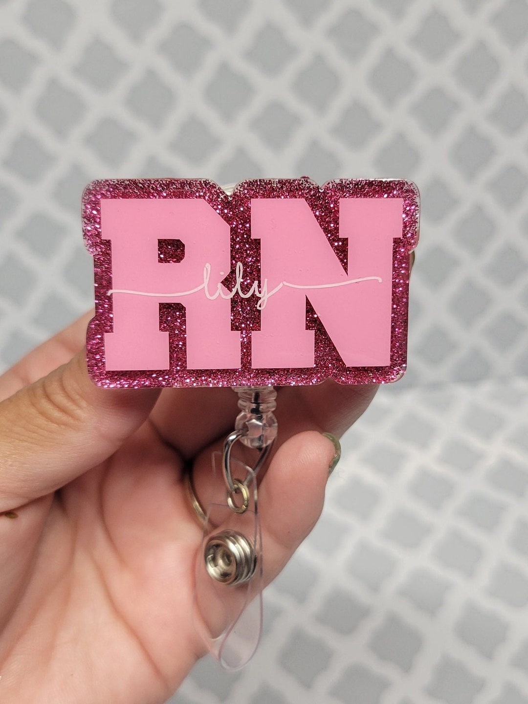 REGISTERED NURSE Badge Reel Inspired, RN Badge Reel, Retractable Badge ...
